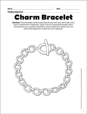Charm Bracelet: Reading Response Graphic Organizer | Printable Graphic ...