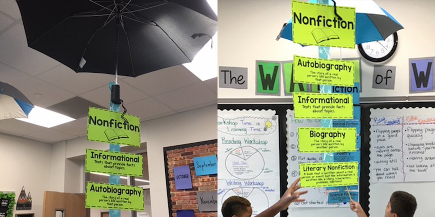 Teach About Book Genres With This Creative Umbrella Activity