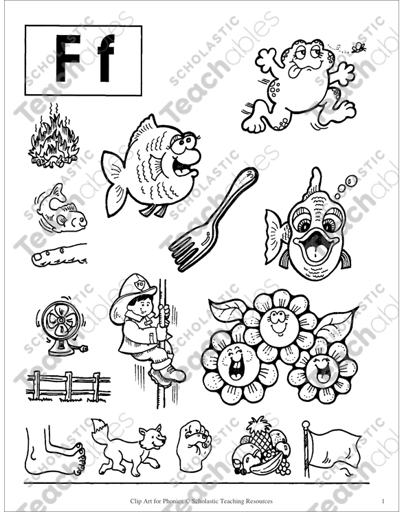 Letter Ff Illustrations: Phonics Clip Art | Printable Clip Art and Images