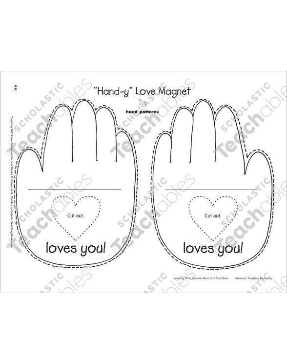 the kissing hand coloring page printable