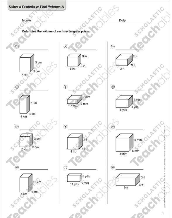 Using a Formula to Find Volume: Math Lesson | Printable Lesson Plans ...