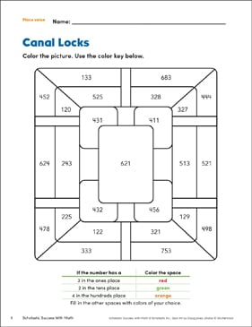 place value coloring pages