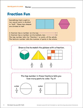 Equal Parts Of A Whole Worksheet CCSS 2.G.3 Worksheets, Partition