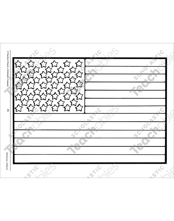 preschool coloring pages of american flag