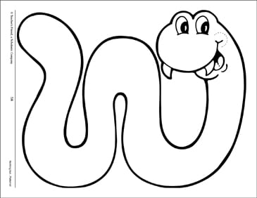 snake outline template