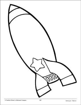 Space Shuttle Outline Printables