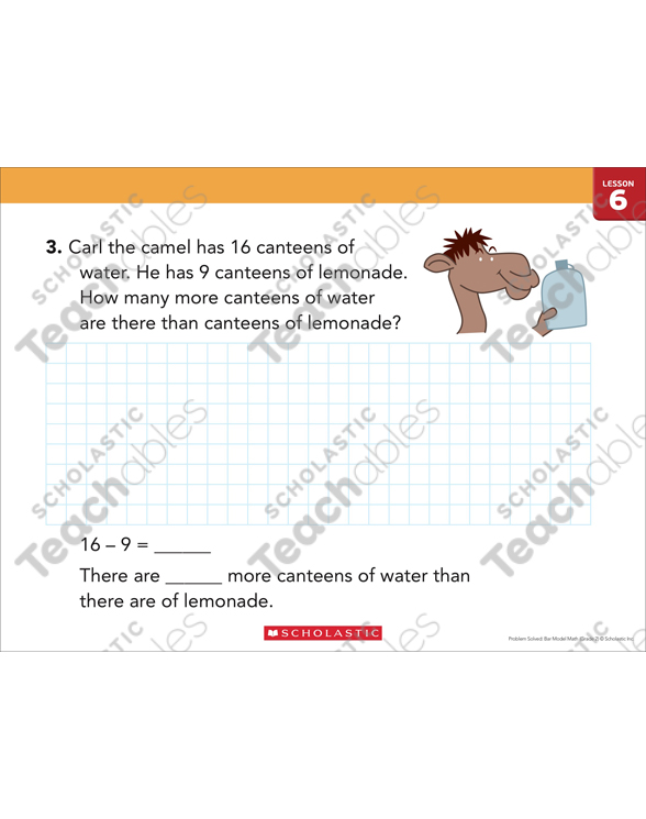 Comparison Problems (Subtraction): Bar Model Math (Gr 2) | Printable ...