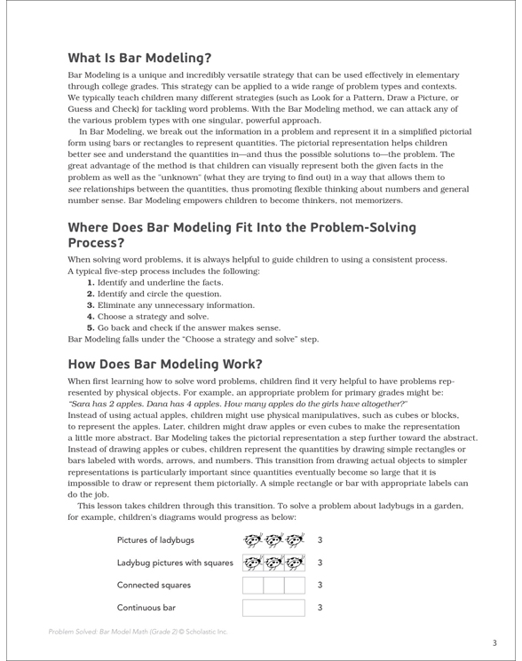Comparison Problems (Subtraction): Bar Model Math (Gr 2) | Printable ...