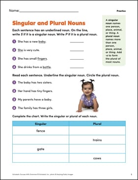 Singular Plural Nouns Worksheet