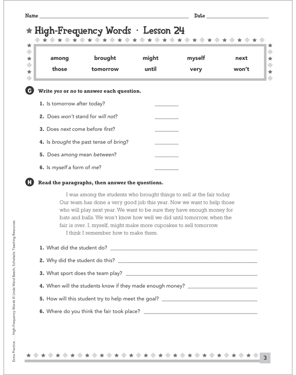 High Frequency Words Practice Lesson 24 Printable Skills Sheets high-frequency-words-practice-lesson-24-printable-skills-sheets