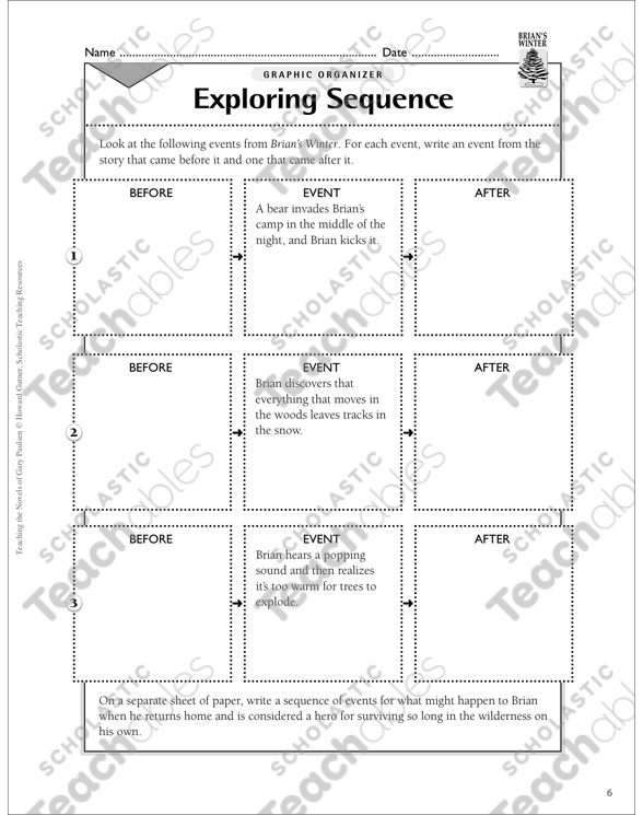Brian's Winter: Teaching With Gary Paulsen Novels | Printable Lesson ...
