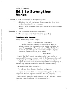 action writing examples