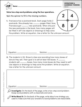 maths word problems 4 operations