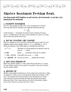 Algebra Readiness Worksheets Algebra And Algebra Readiness Math