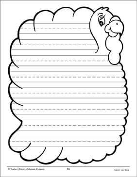 turkey writing template