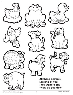 scholastic animal coloring pages