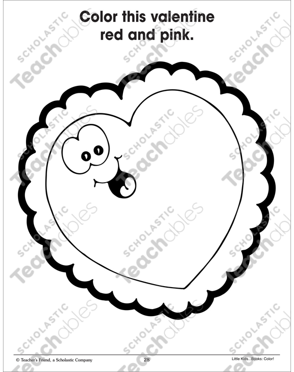 valentine preschool coloring pages