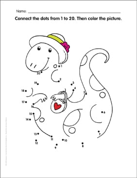 Connect The Dots Printables 1 20 Connect The Dots Counting Numbers 1