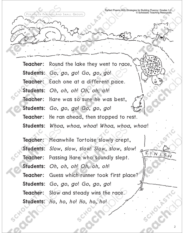 The Hare and the Tortoise: Read-Aloud Poem | Printable Texts