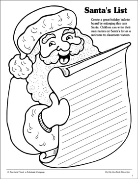 free moveable santa coloring pages to print