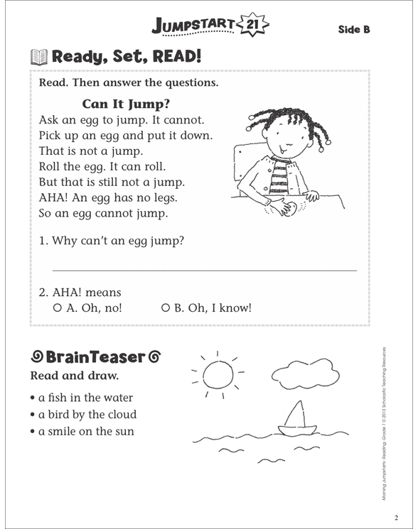 Independent Practice: Grade 1 Reading Jumpstart 21 | Printable Skills ...