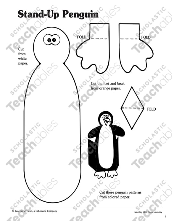 Penguin Writing Template
