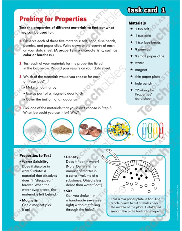 Properties of Matter: SuperScience STEM Activities | Printable Lesson ...