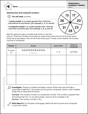 Worksheets Prime And Composite Numbers Prime And Composite Worksheets