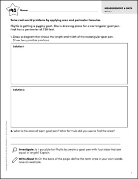 Area And Perimeter Word Problems