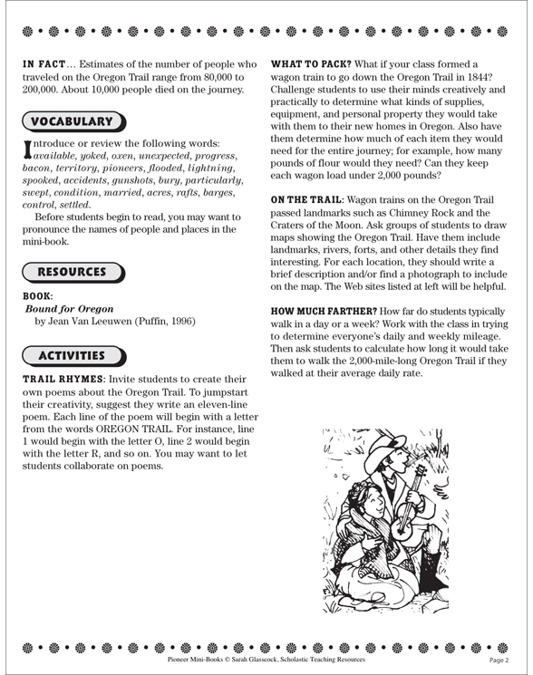 1843: Oregon Trail | Printable Mini-Books, Lesson Plans and Ideas