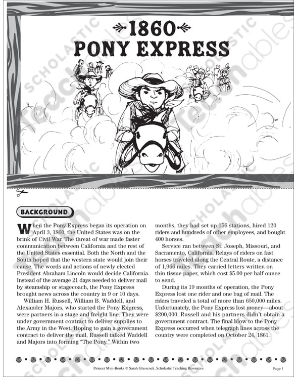 pony express rider coloring pages