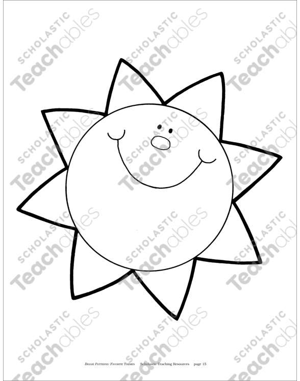 smiling sunshine coloring pages
