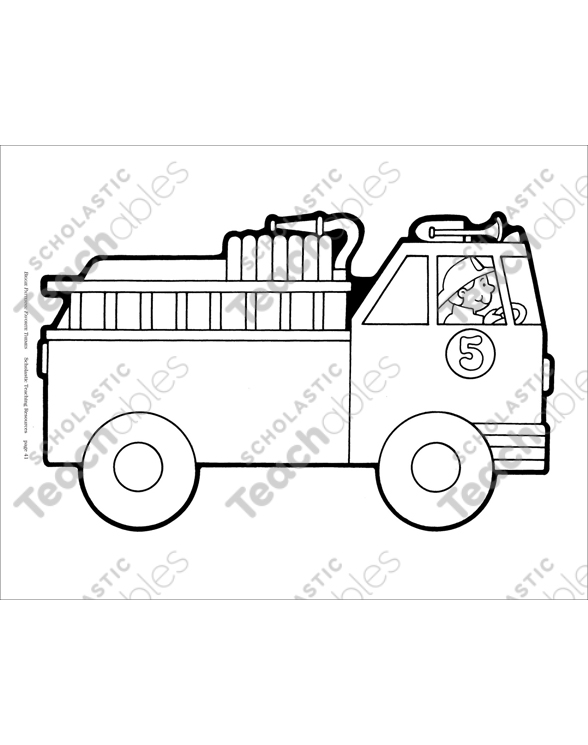 Printable Paper Fire Truck Template Fire Truck Template Pres