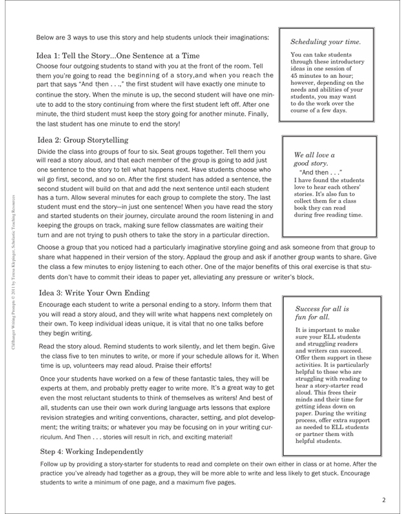 Door in the Floor: Cliffhanger Writing Prompt | Printable Lesson Plans ...