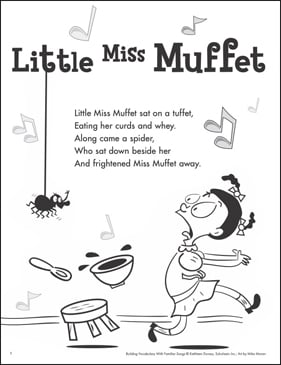 miss muffet coloring page