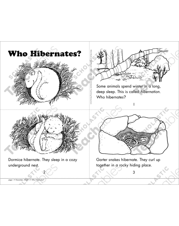 Hibernation Clipart Black And White