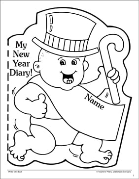 new year's resolution coloring pages