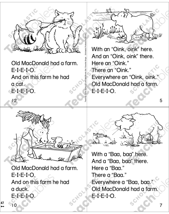 coloring pages old macdonald song