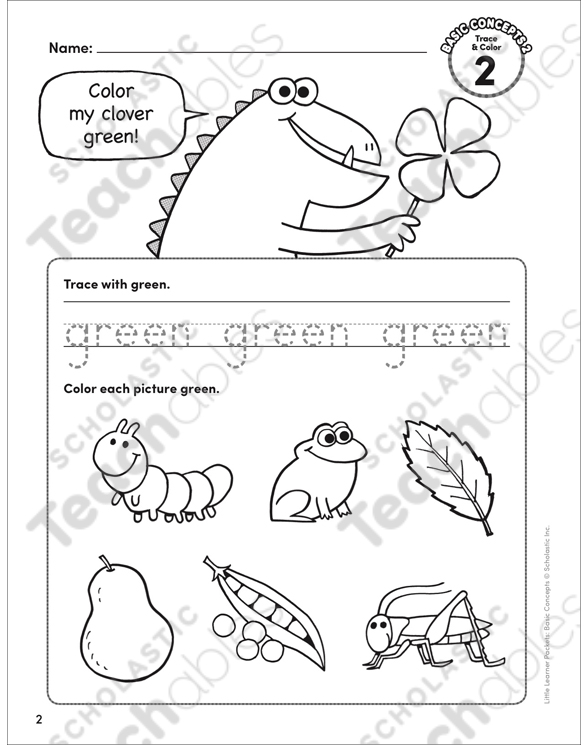 Basic Concepts 2: Colors (Green, Orange, Purple) | Printable Skills Sheets