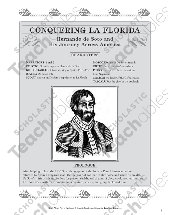 coloring pages de soto explorer biography