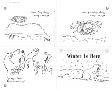 preschool coloring pages hibernation mode