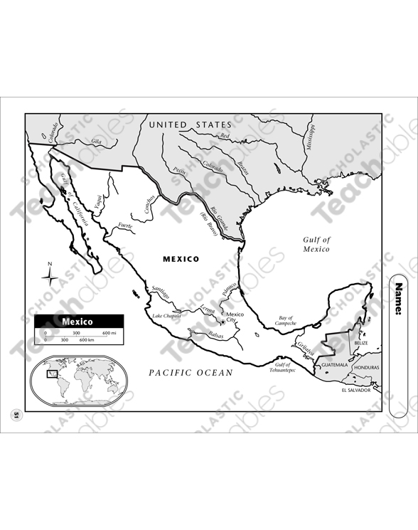 map of mexico coloring pages for kids
