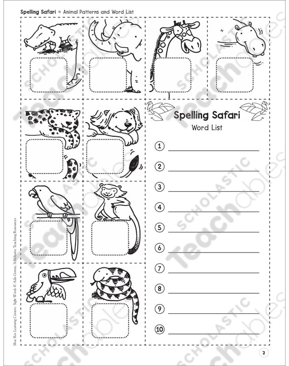 Spelling Safari (Spelling Sight Words): Sight Word Learning Center ...