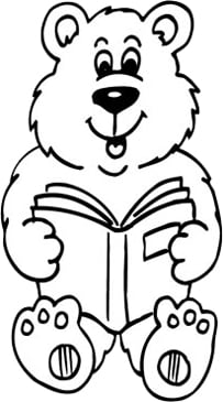 Reading Center Clipart Black And White