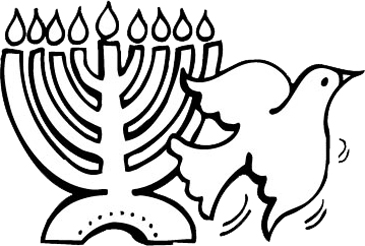 menorah clip art coloring pages
