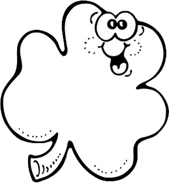 coloring pages 3 leaf clover