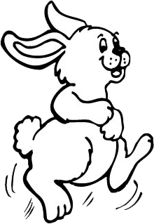 hopping bunny coloring page