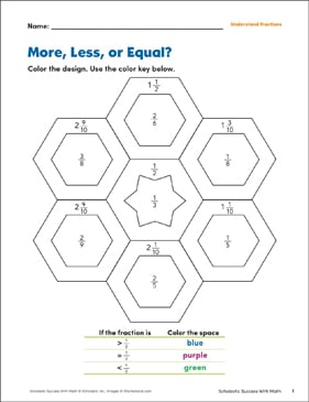 Equivalent Fractions Coloring Sheet