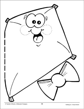 box kite coloring pages