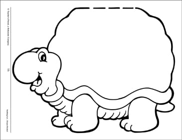 shapes turtle coloring pages